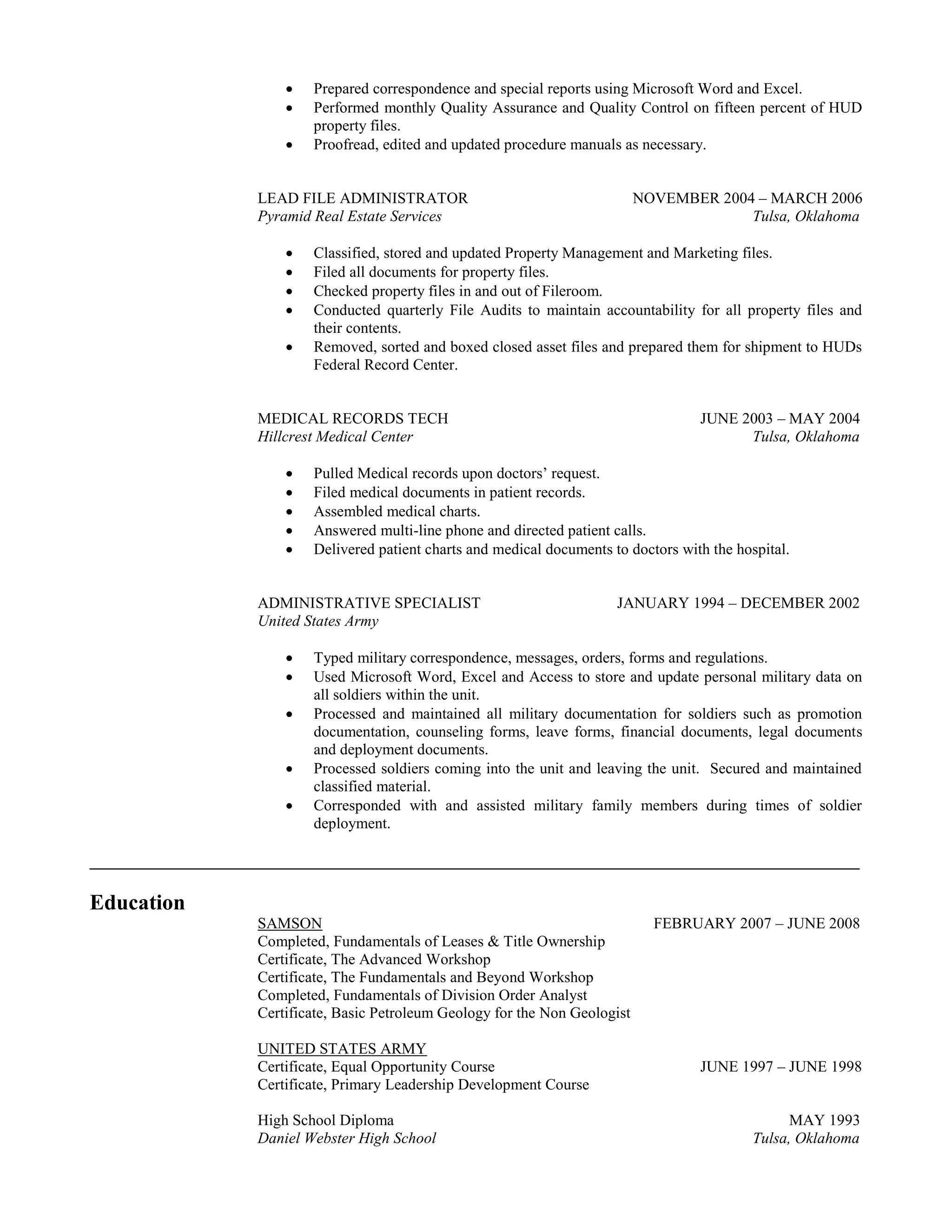 Resume3 | PDF | Office Property | Real Estate