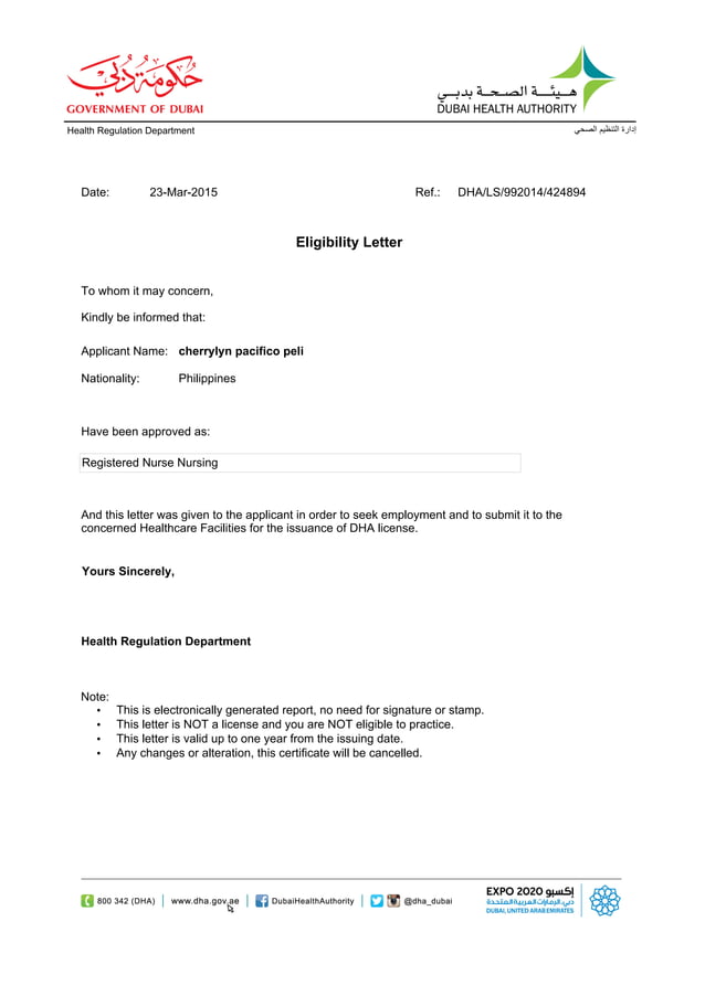 EligibilityLetter | PDF