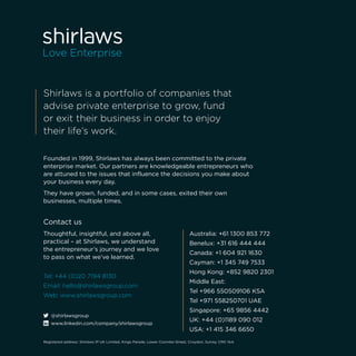 Shirlaws_Brochure_Final | PDF | Financial Planning | Personal Finance