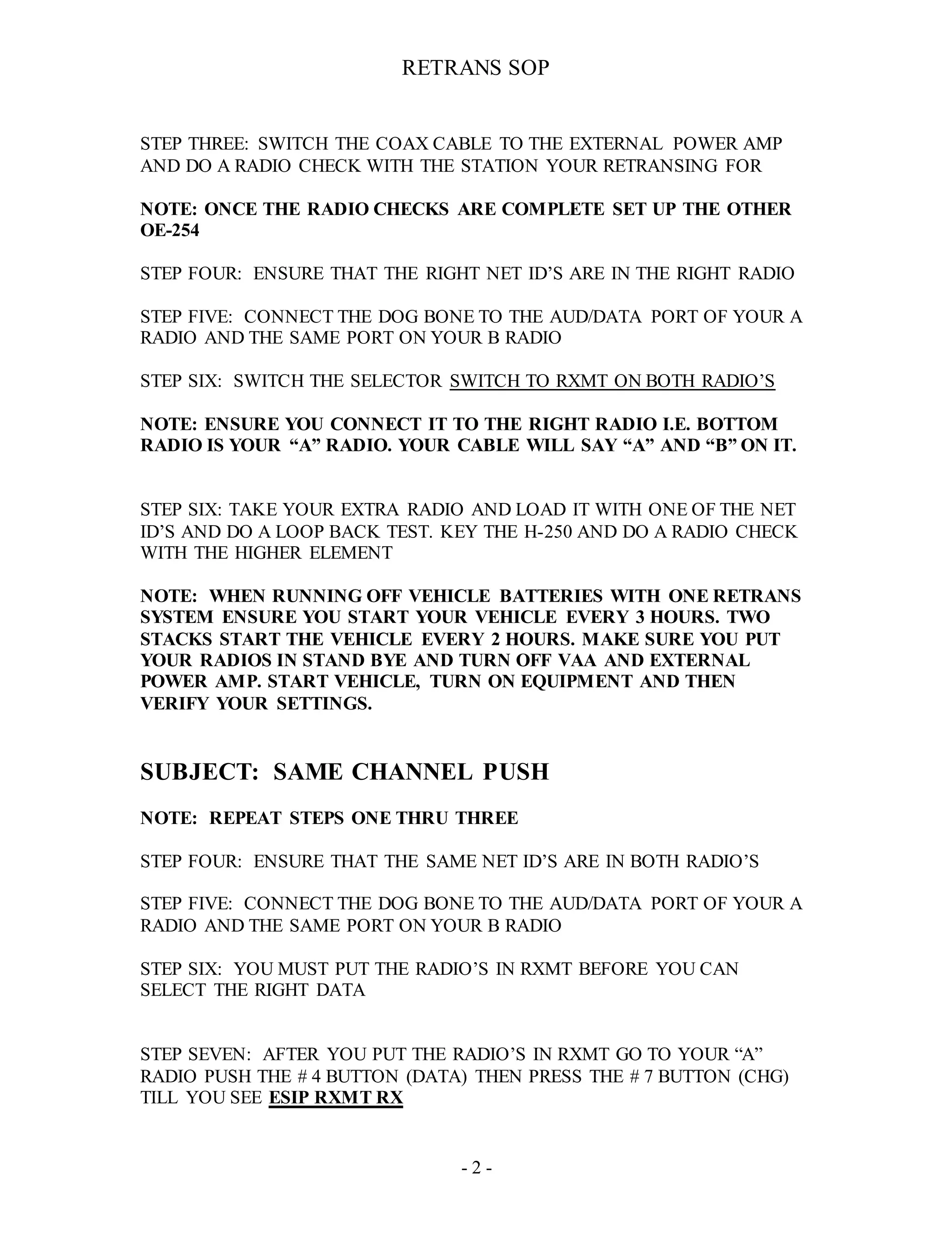 RETRANS SOP | DOCX