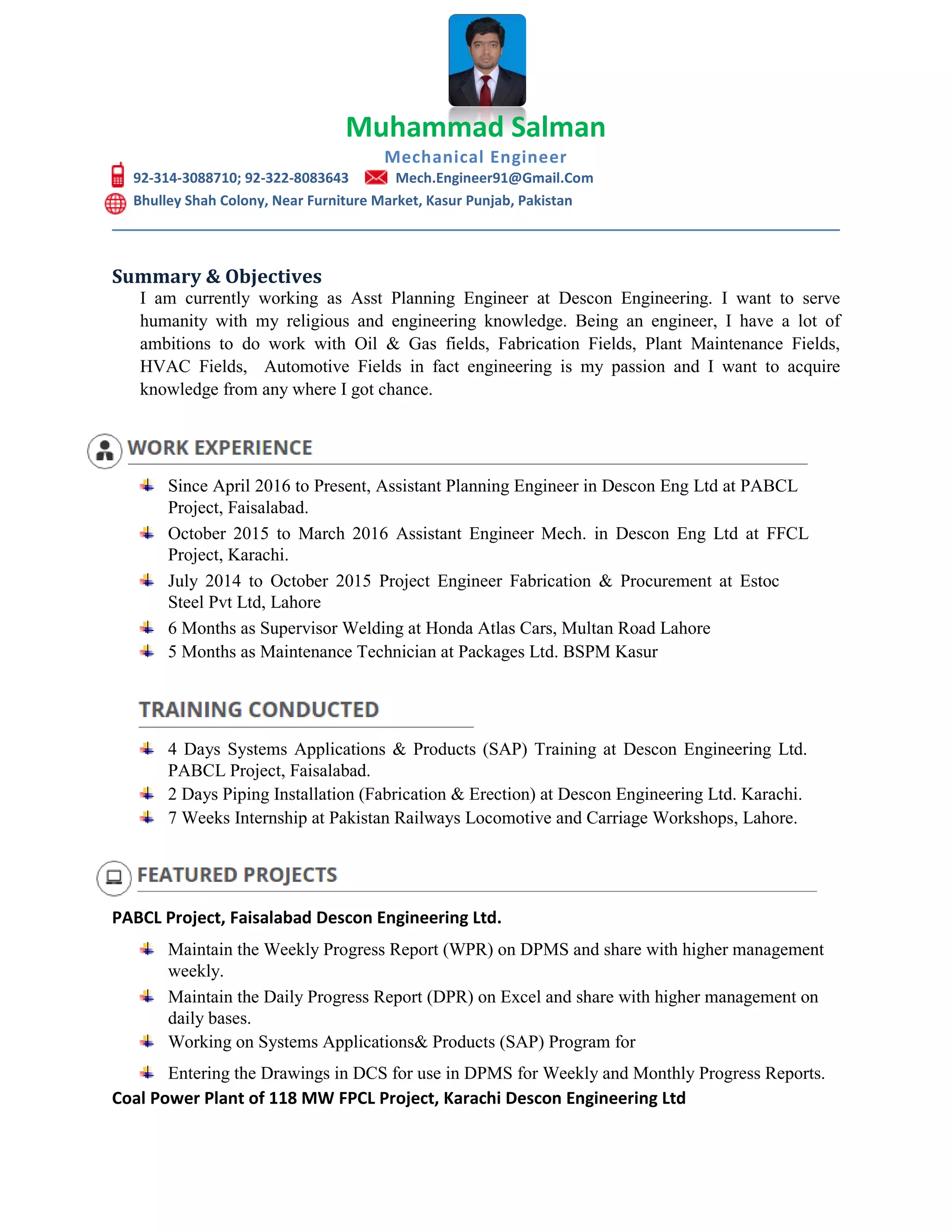 M SALMAN RESUME | PDF