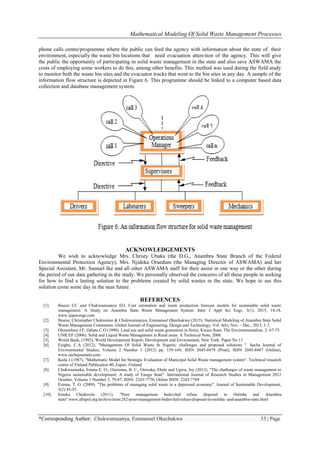 Mathematical Modeling of Solid Waste Management Processes A Case of ...