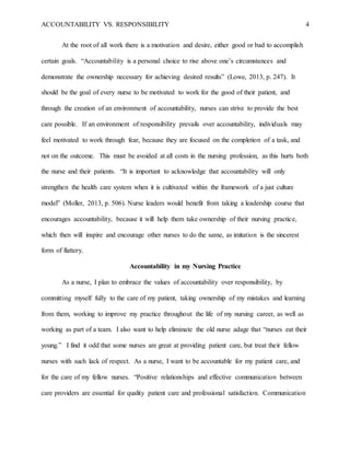 Accountability vs. Responsibility Final Paper | DOCX