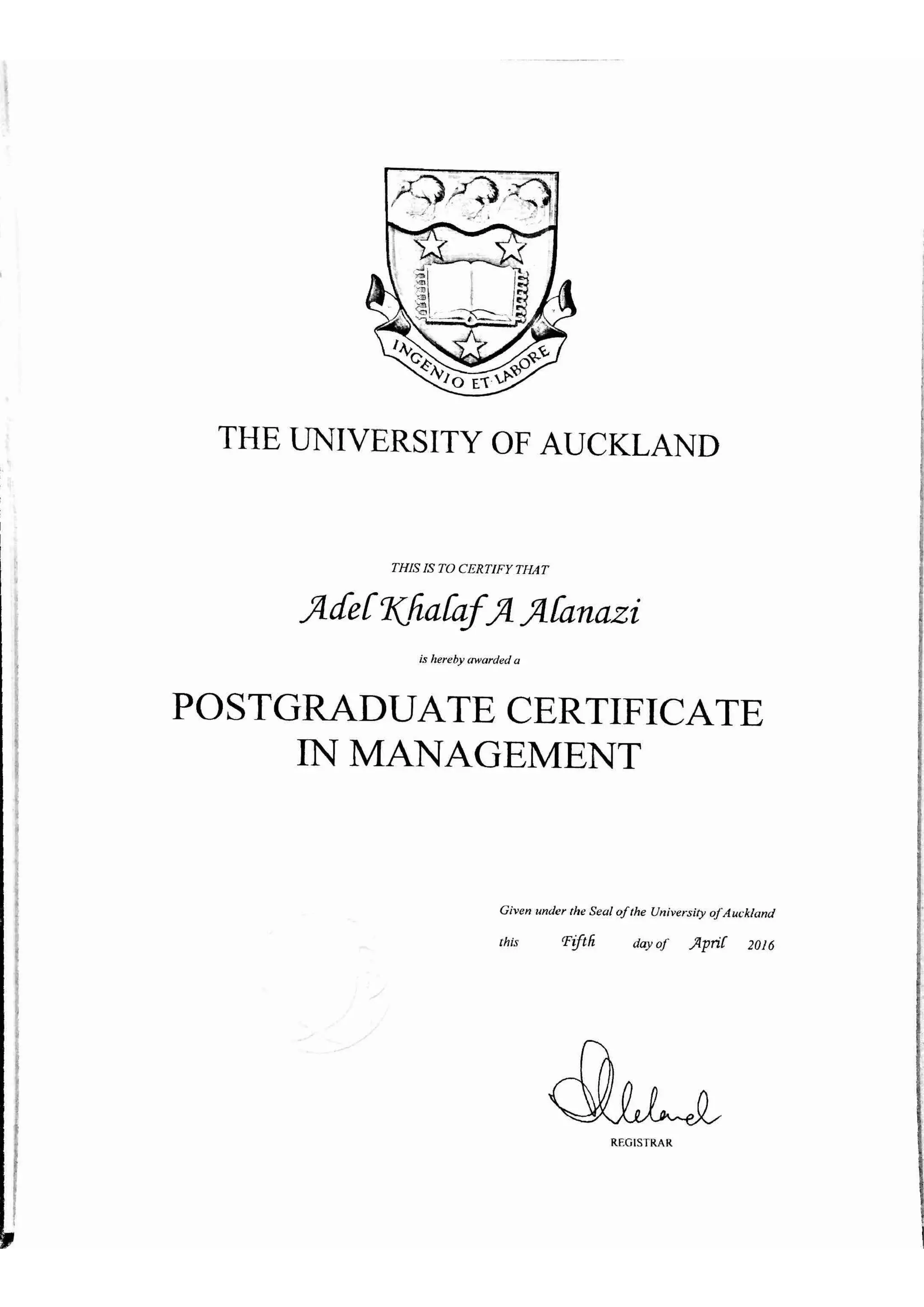 Postgraduate certificate 1 (1) | PDF
