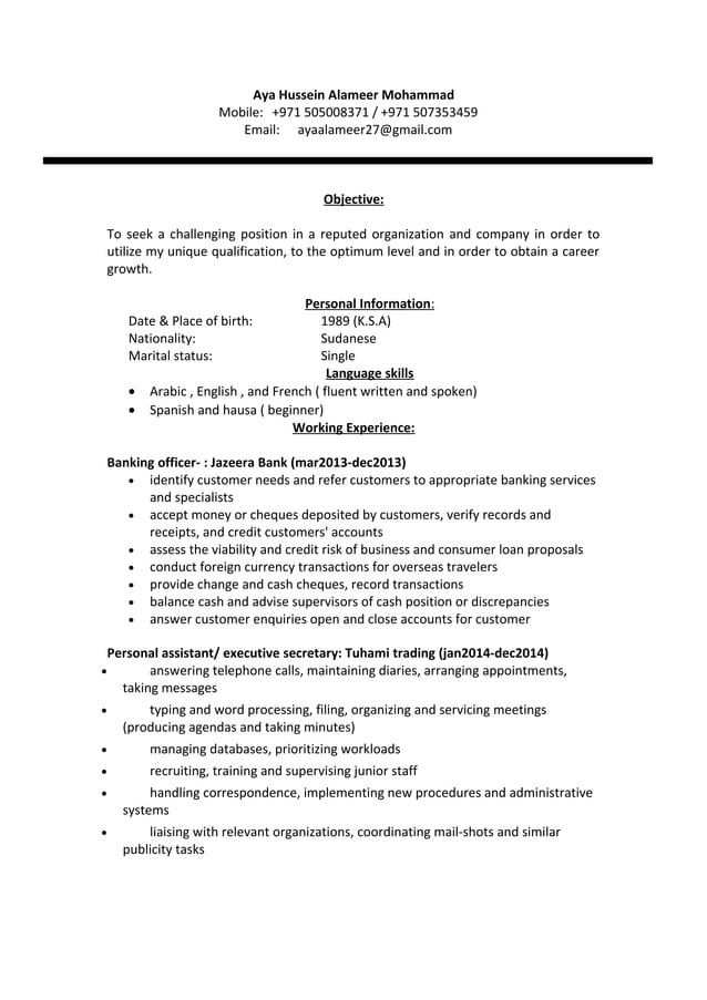 Aya CV 2015 (2) | PDF