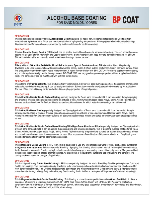 BP COAT Brochure | PDF