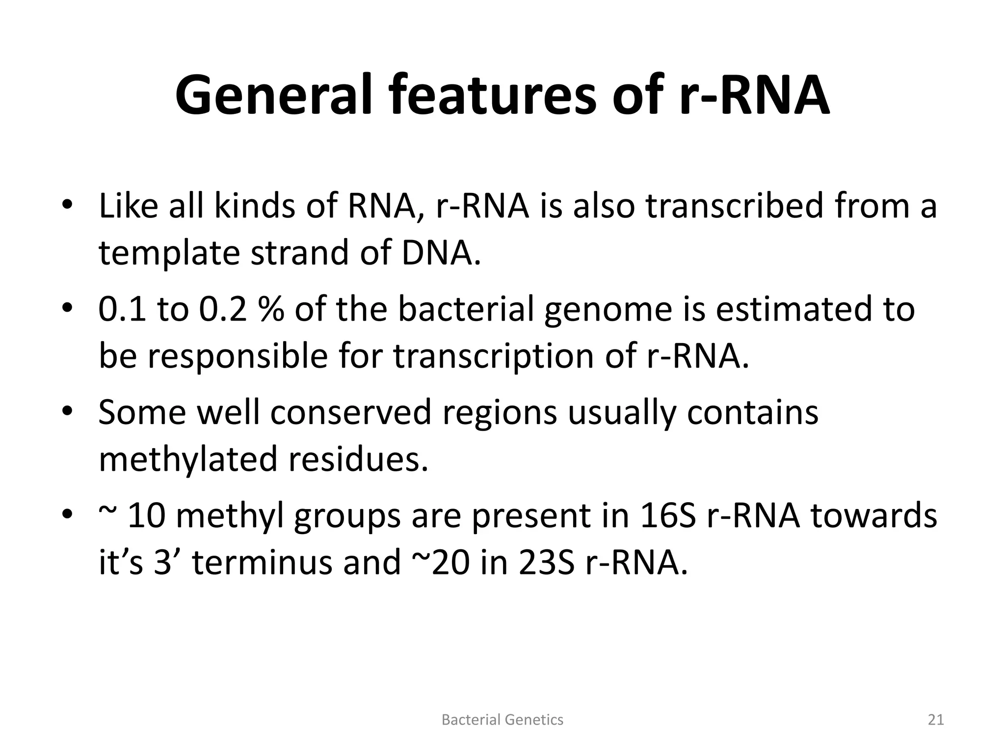 types and structure of prokaryotic RNA | PPT
