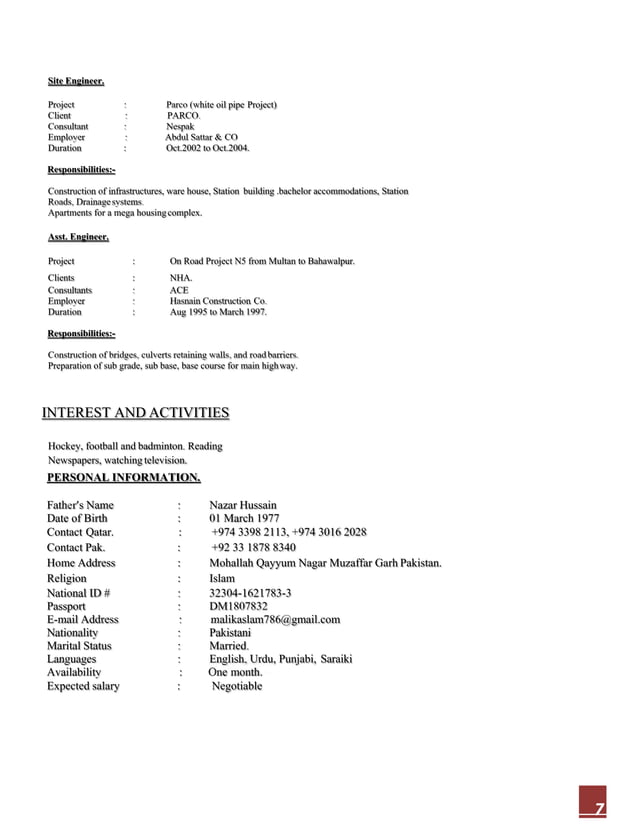 Muhammad_Aslam_CV | PDF