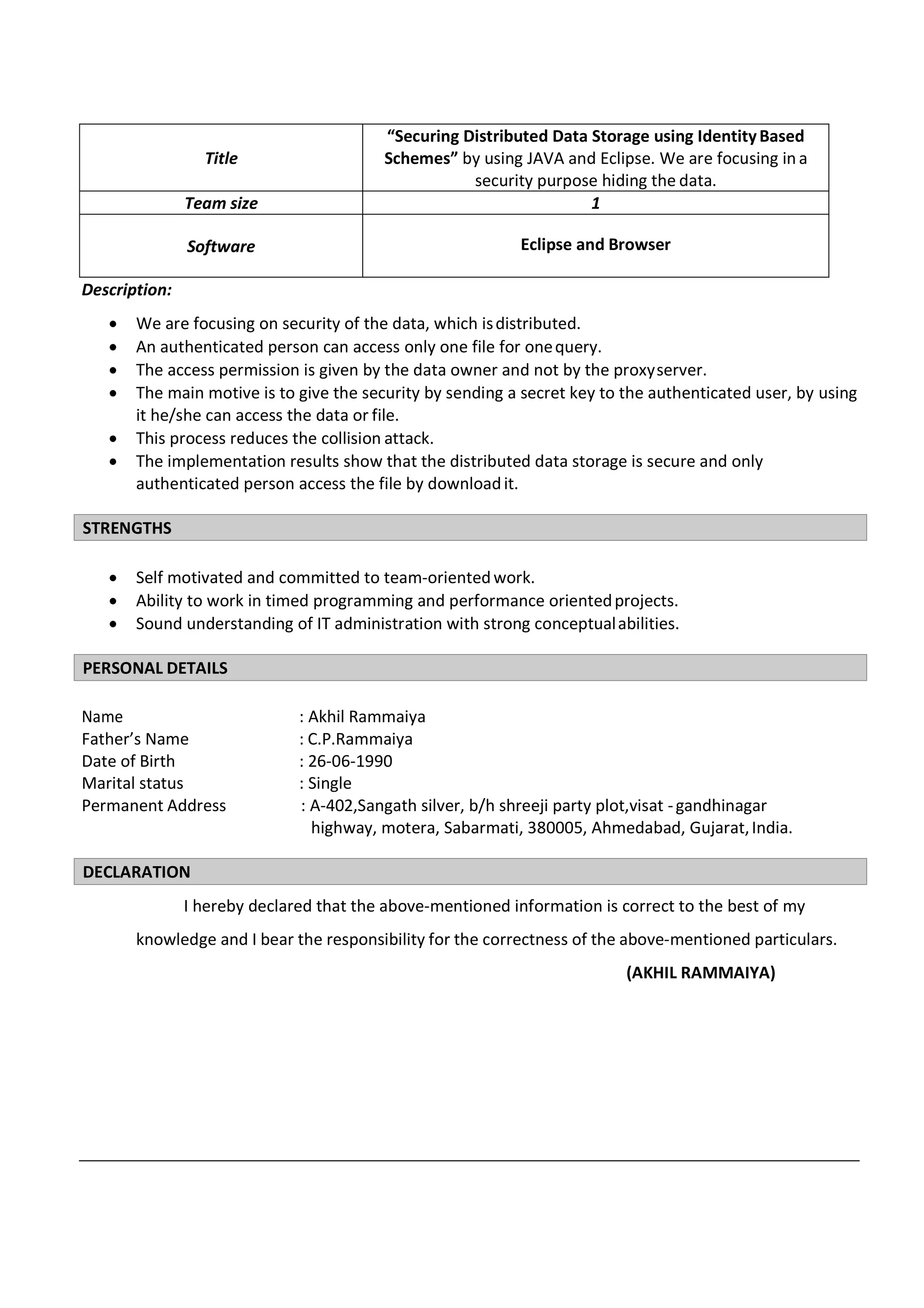 Akhil's Resume | PDF