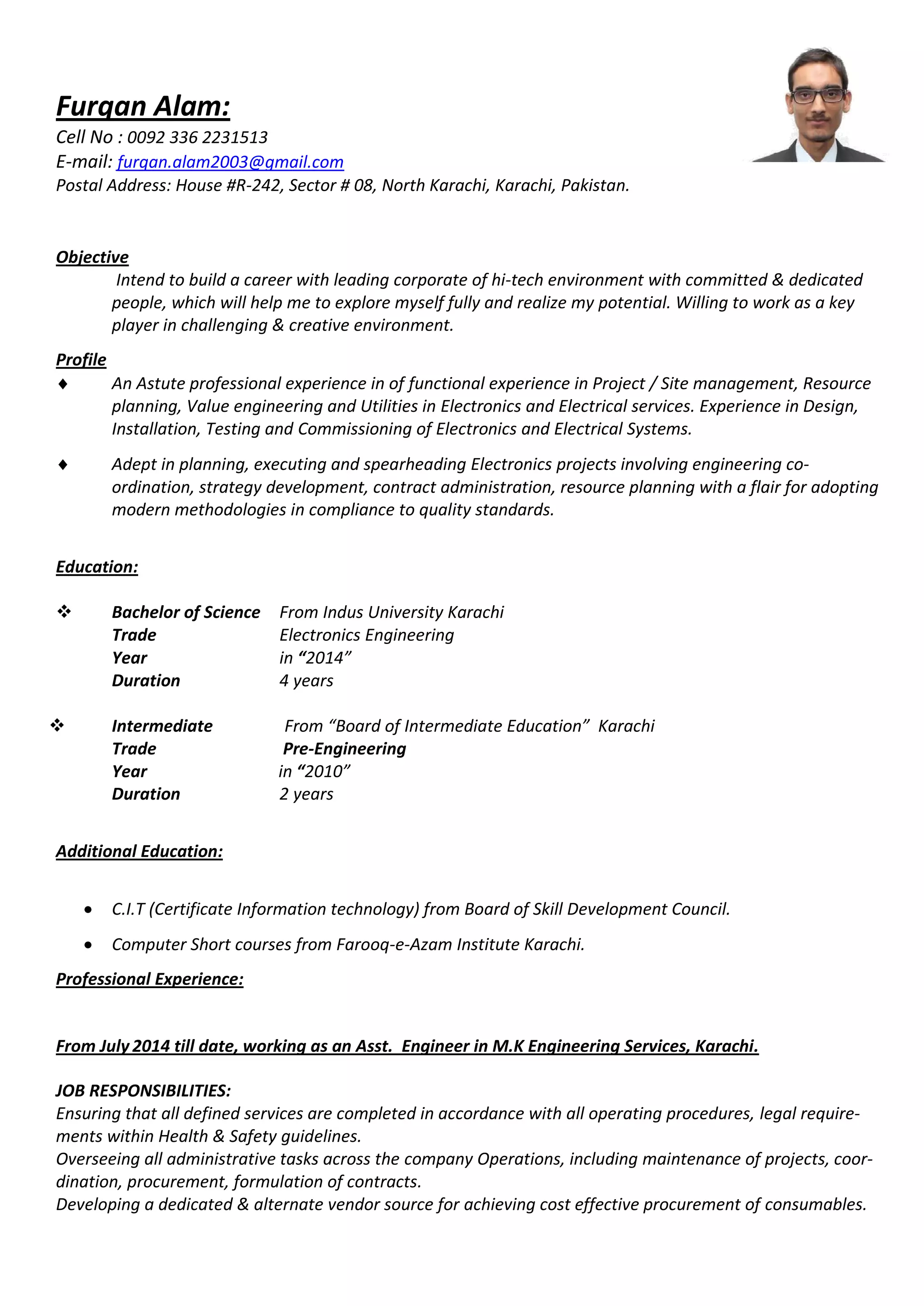 Furqan Alam | PDF | Civil Engineering Industry | Industries
