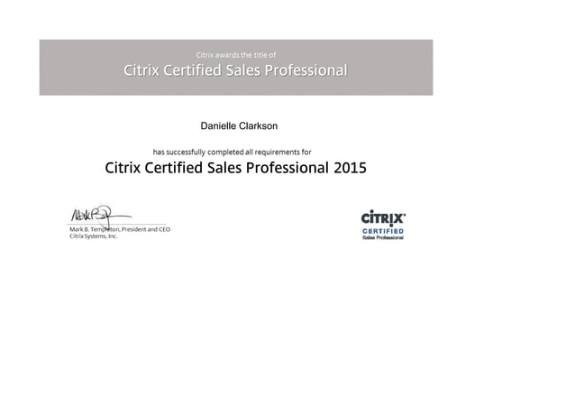 Citrix Certified Sales Person Pdf