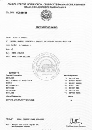 12th marksheet | PDF | Student Financial Aid | Financial Assistance