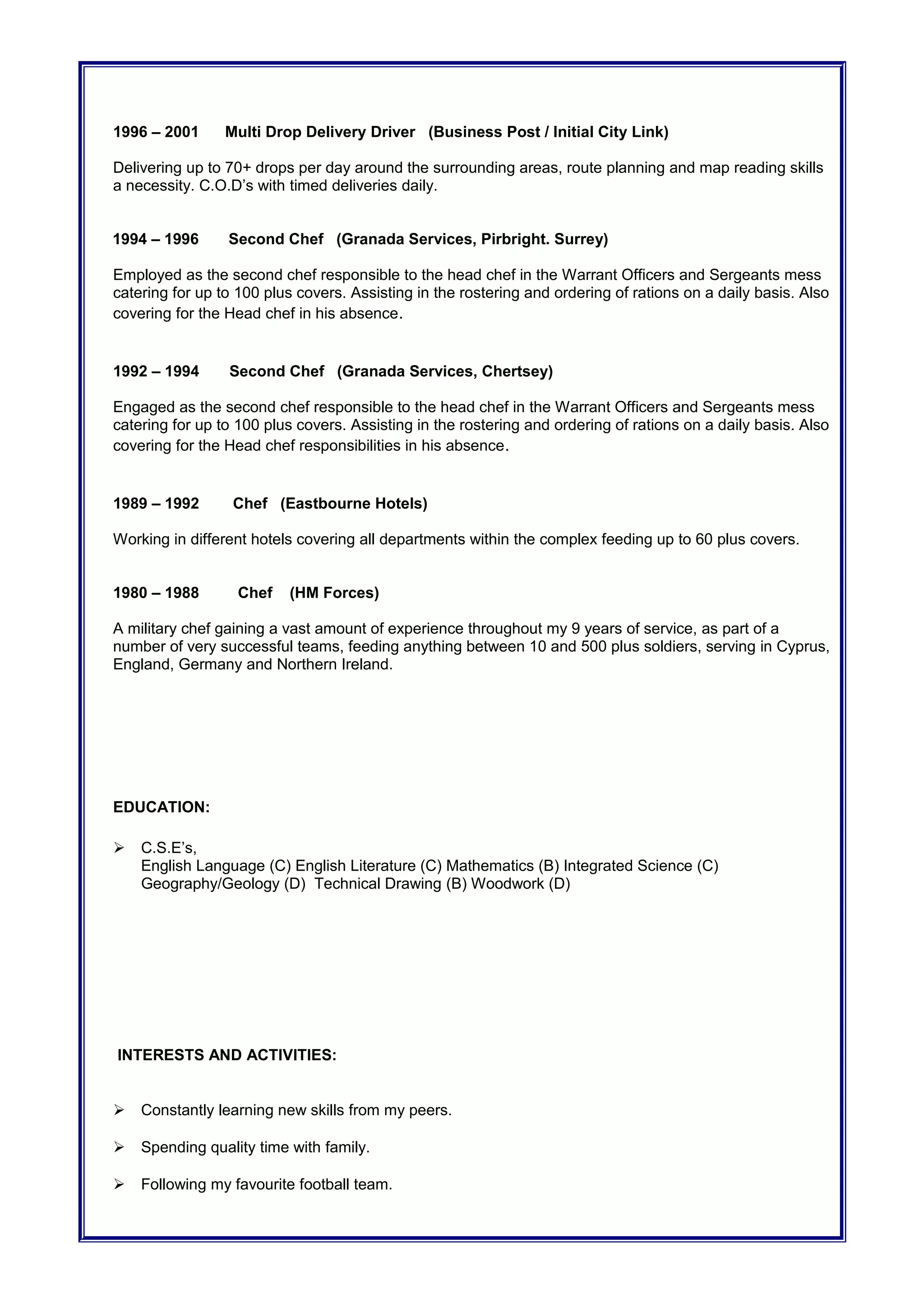 Michael Marchant. CV | DOC