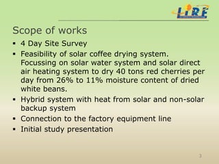 Solar coffee drying Phase I presentation | PPTX