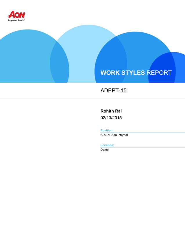 Rohith Rai Personality report | PDF | Resume Writing and Advice | Job ...