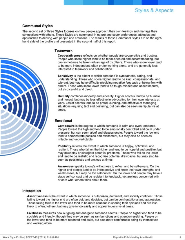 Rohith Rai Personality report | PDF | Resume Writing and Advice | Job ...