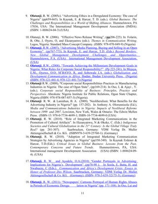 Prof Olatunji CV | DOC