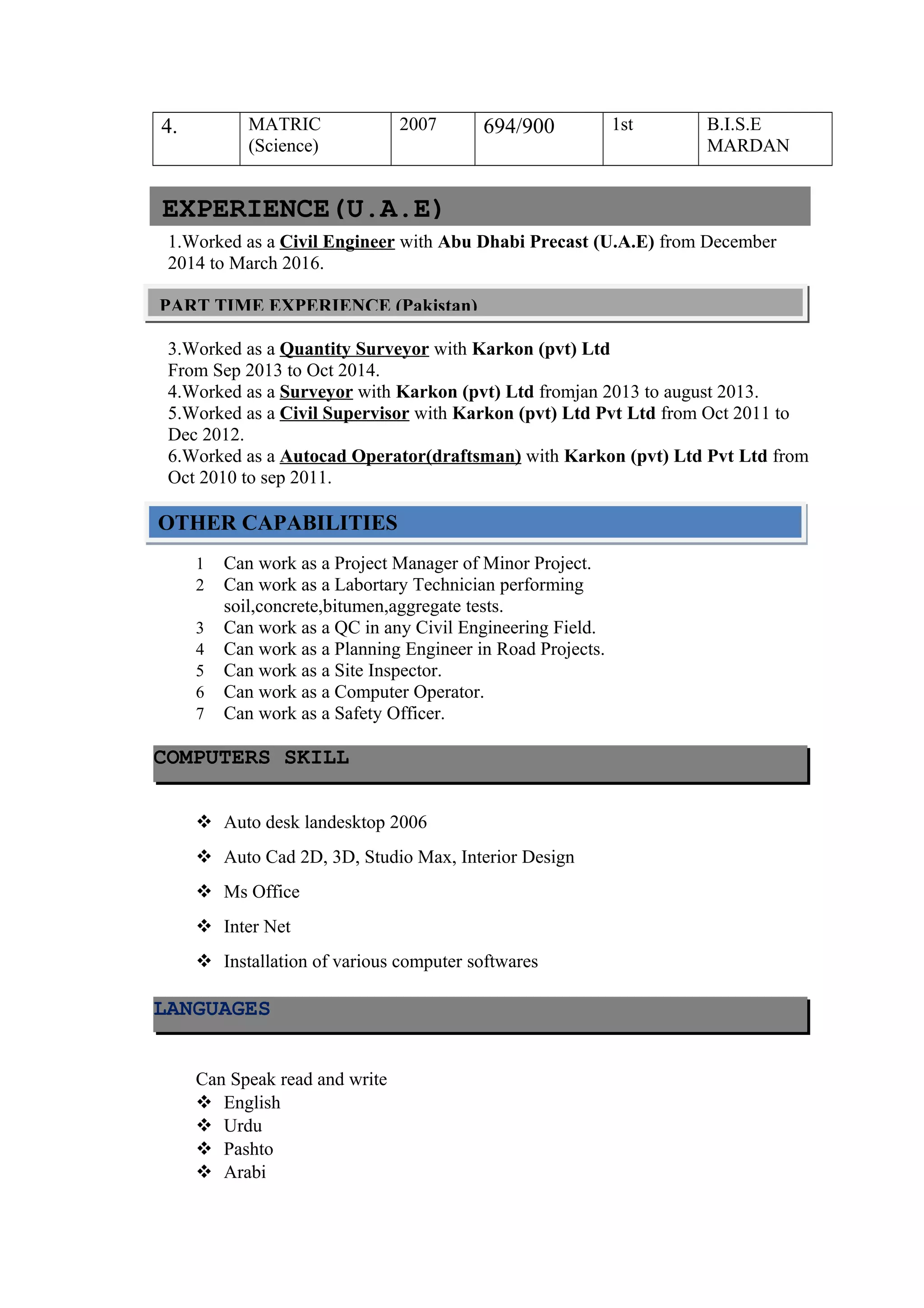 ENG FAZAL AZEEM CV | DOC