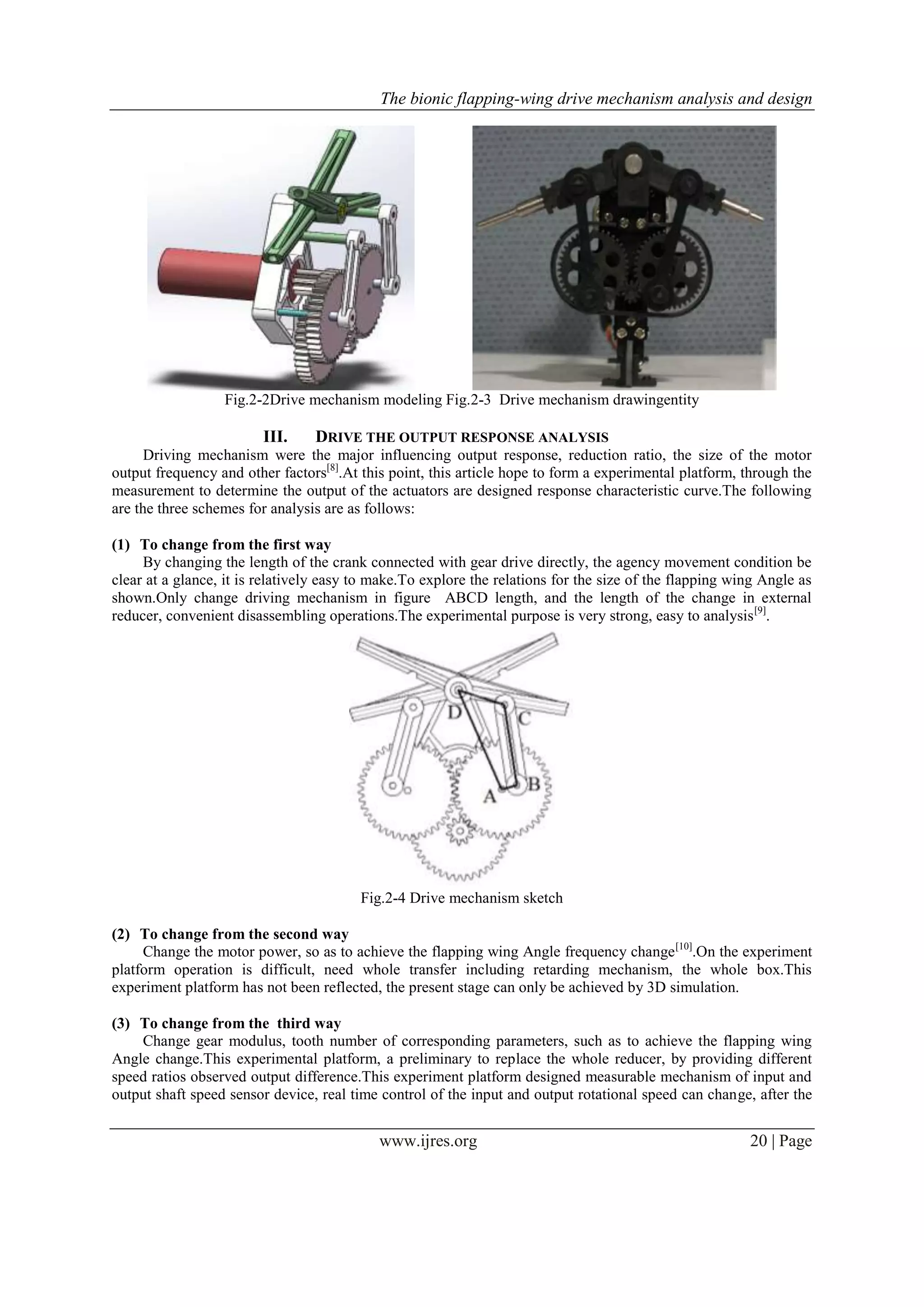 The bionic flapping-wing drive mechanism analysis and design | PDF | Physics | Science
