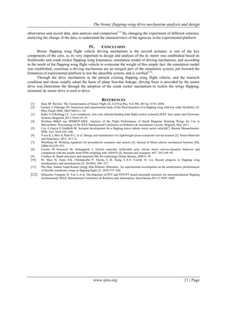 The bionic flapping-wing drive mechanism analysis and design | PDF ...