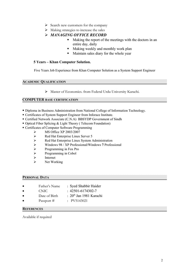 CV S NABEEL 5 | PDF