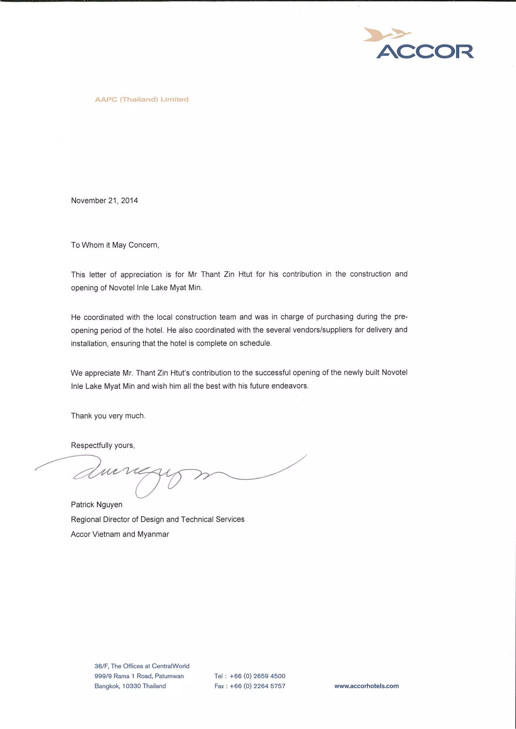 For Thant Zin from Accor | PDF