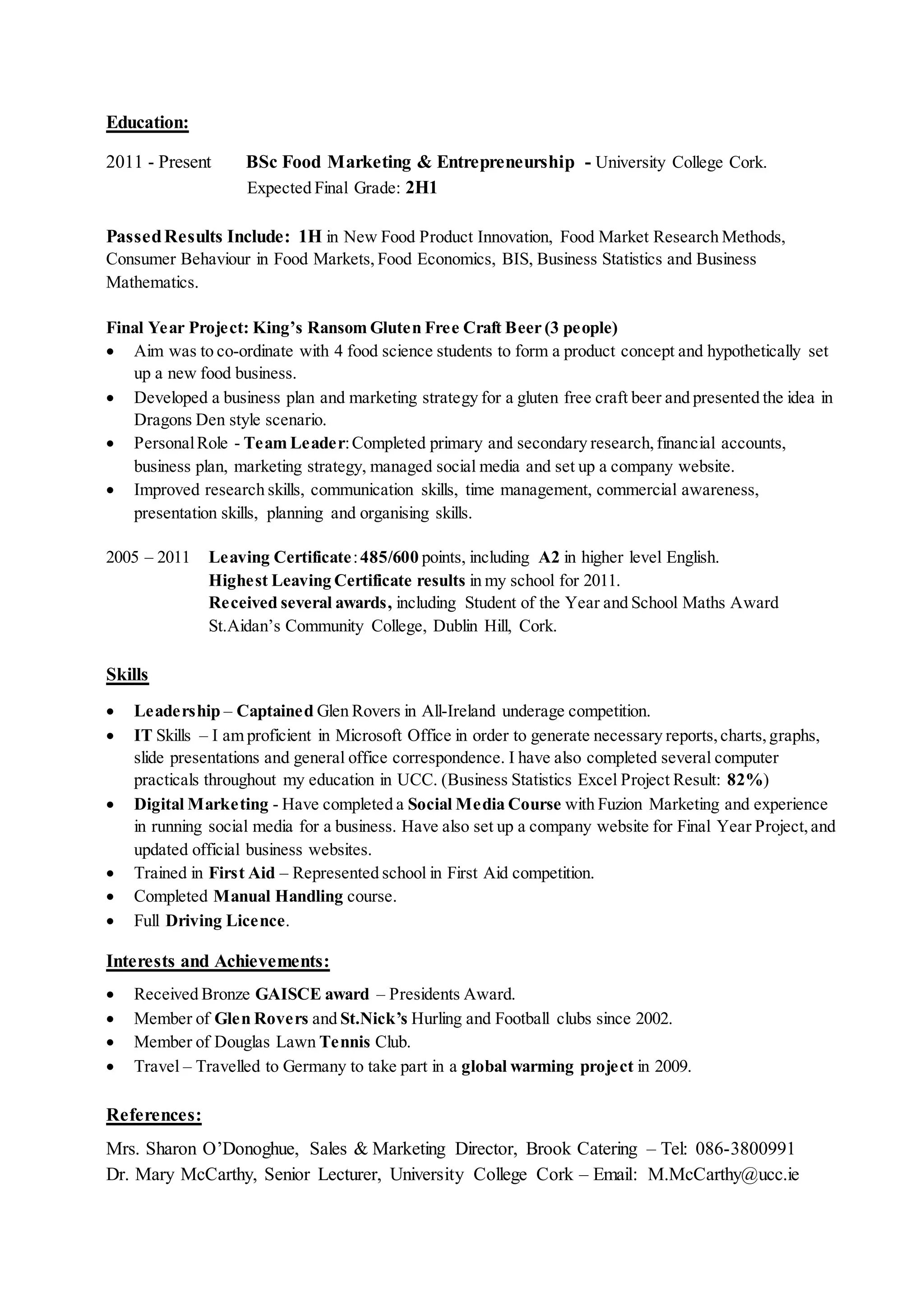 CV May 2015 | DOCX