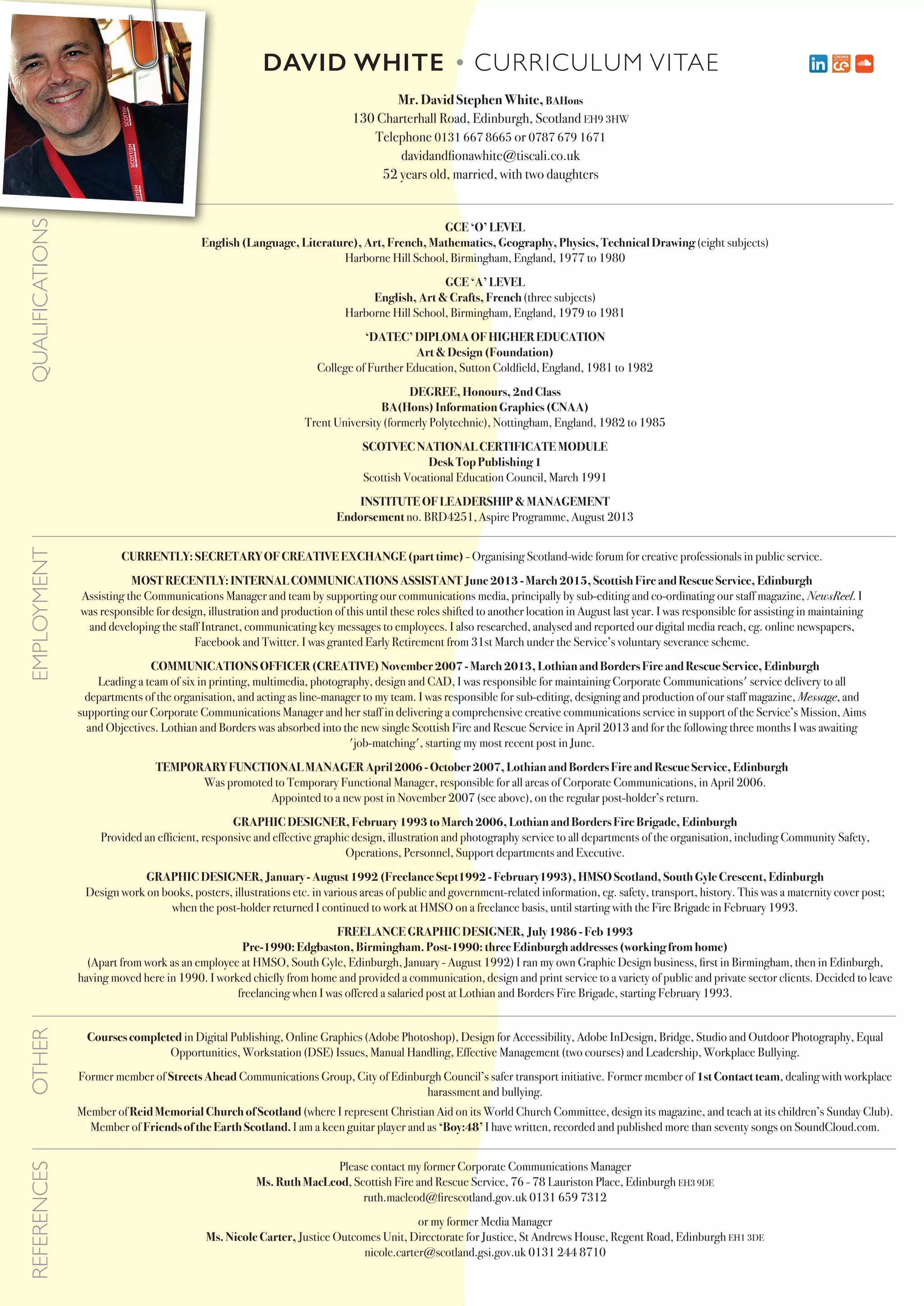 CV_David_White_24_04_15 | PDF | Media Industry | Industries