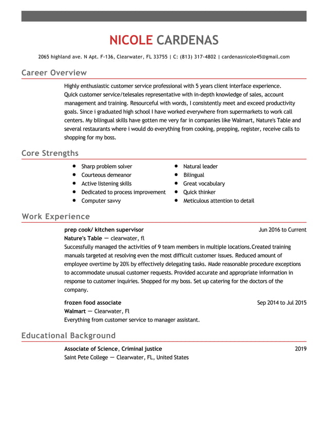 nicole cardenas Resume 1 | PDF