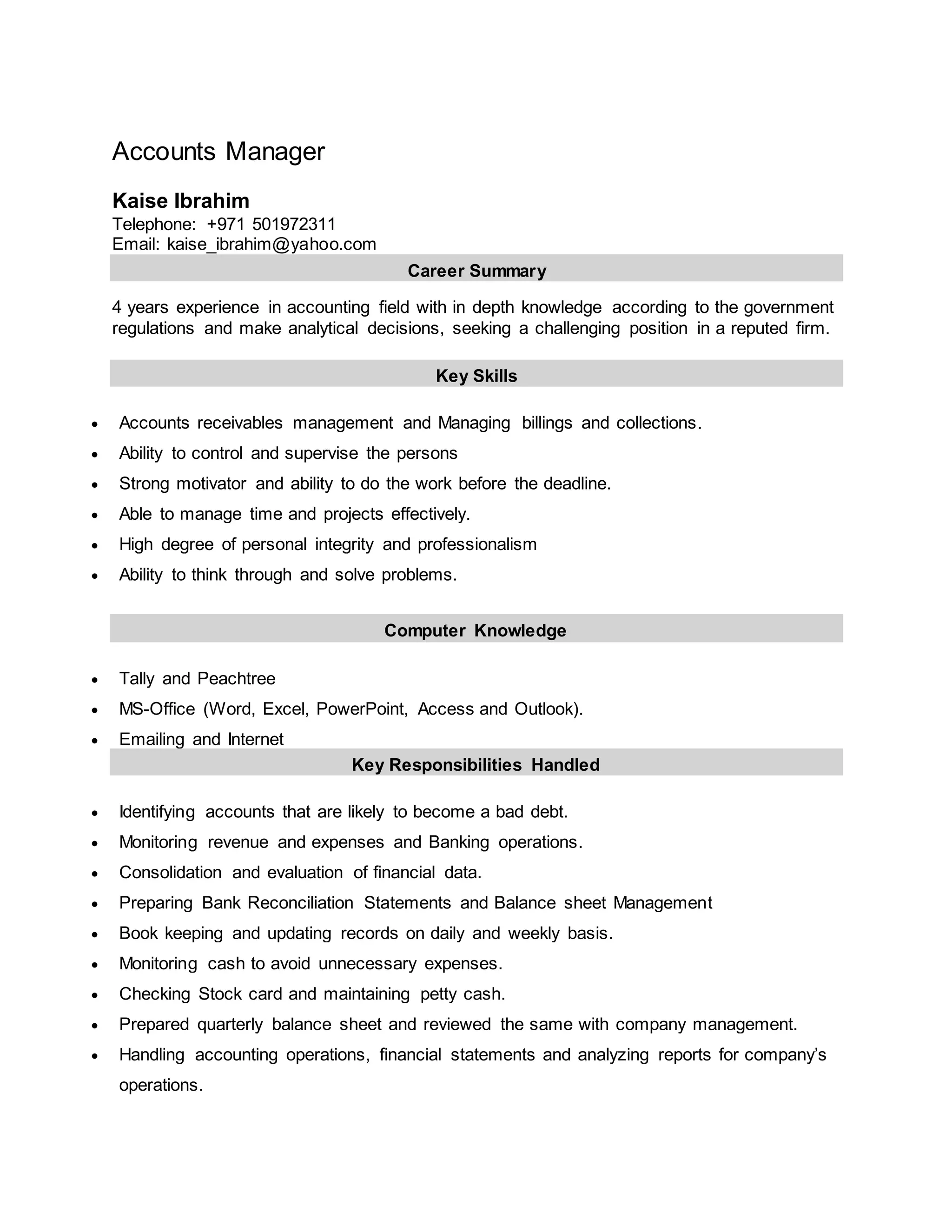 C V - kaise ibrahim(2016) | PDF