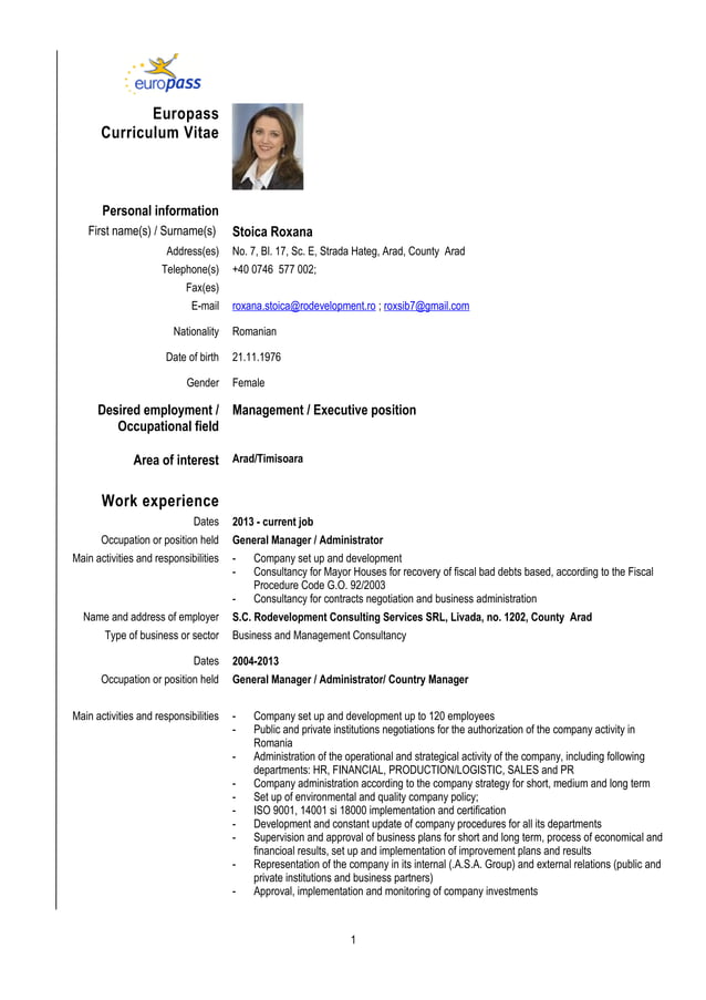 CV_Roxana Stoica_ENG | PDF