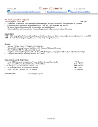 Bryan Robinson - Resume CV12082014 | PDF | Sales | Business