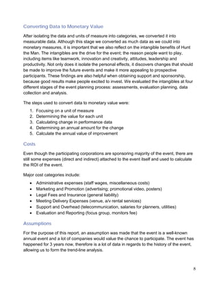 ROI - data collection report sample - Hunt the Man | PDF