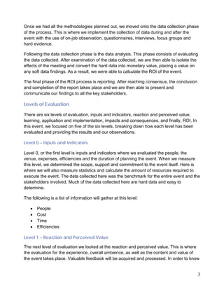 ROI - data collection report sample - Hunt the Man | PDF