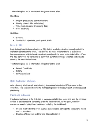 ROI - data collection report sample - Hunt the Man | PDF