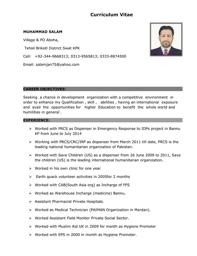 Salam CV updated 2015 | DOC