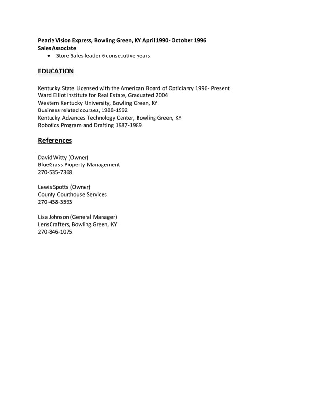 Resume for Scott _2 (1) | DOCX | Business | Business and Finance
