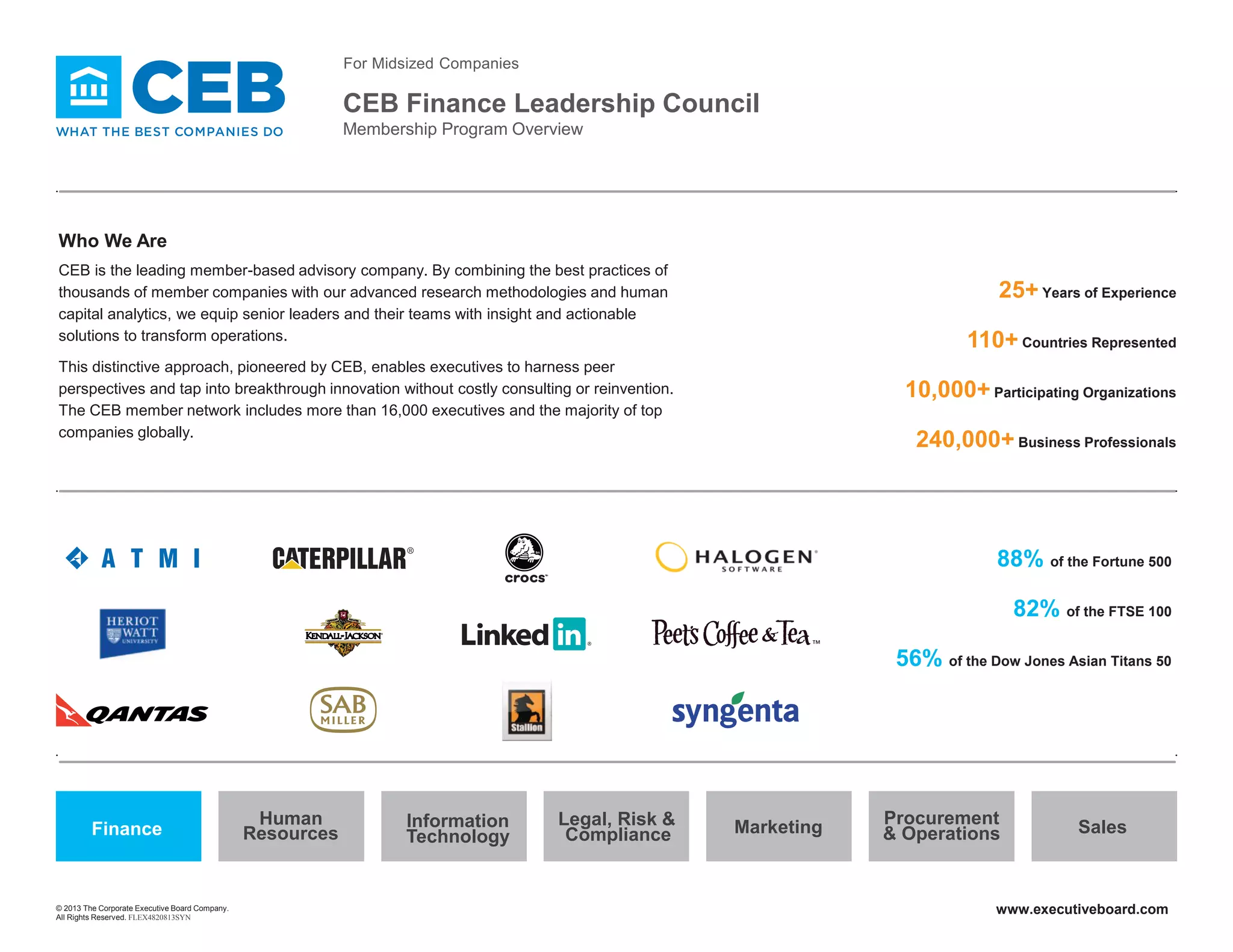 CEB Finance Service Brochure | PPT