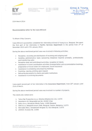 EY Letter of recommendation | PDF