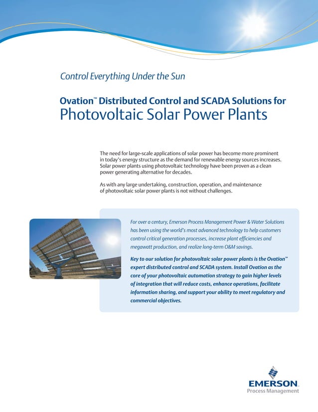 Ovation DCS & SCADA solutions for PV Solar Plant | PDF