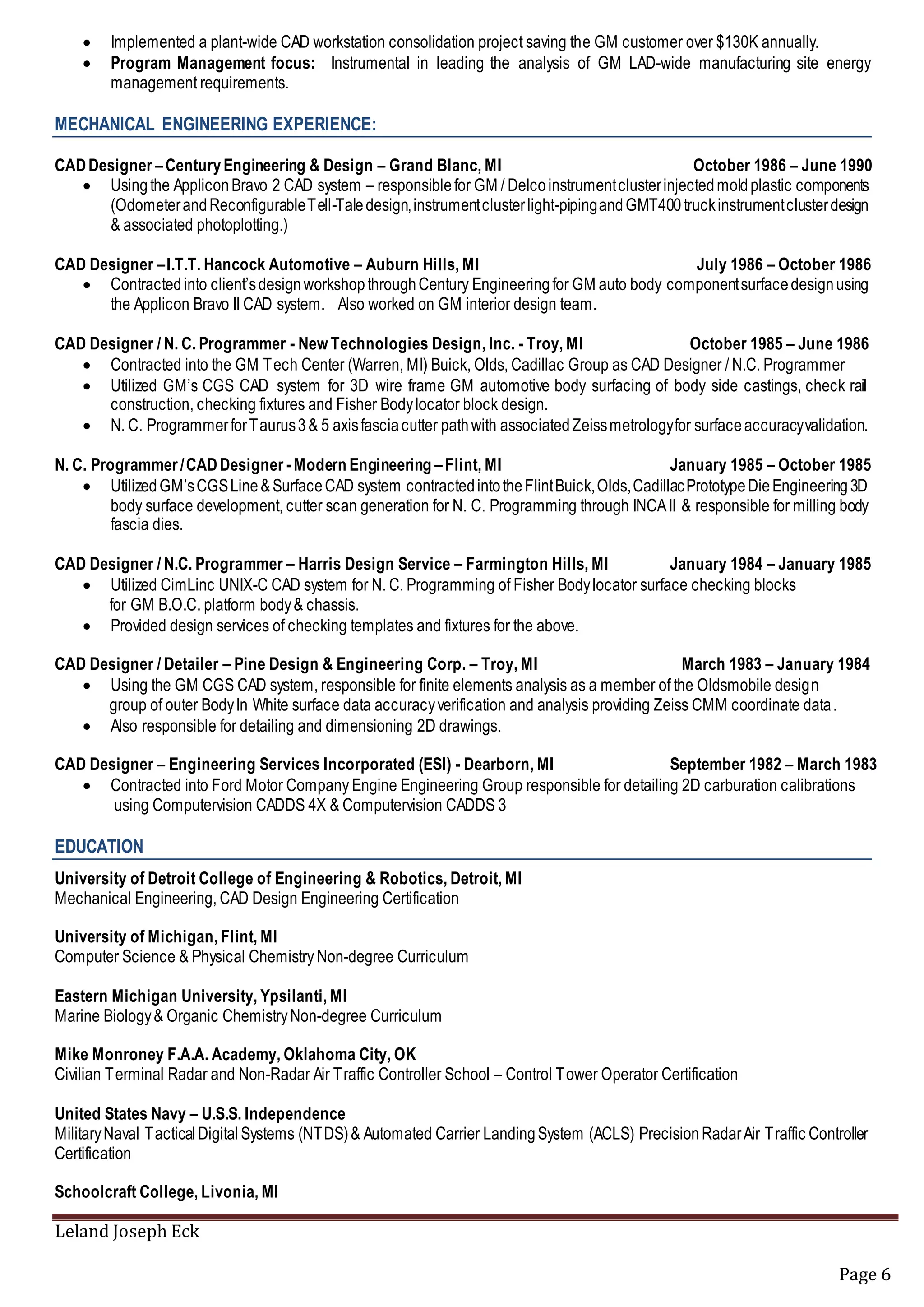 Leland Eck CV 10-7-16 | DOCX