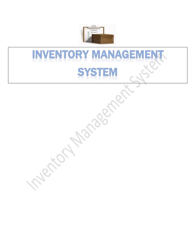 Inventory Management System | PDF