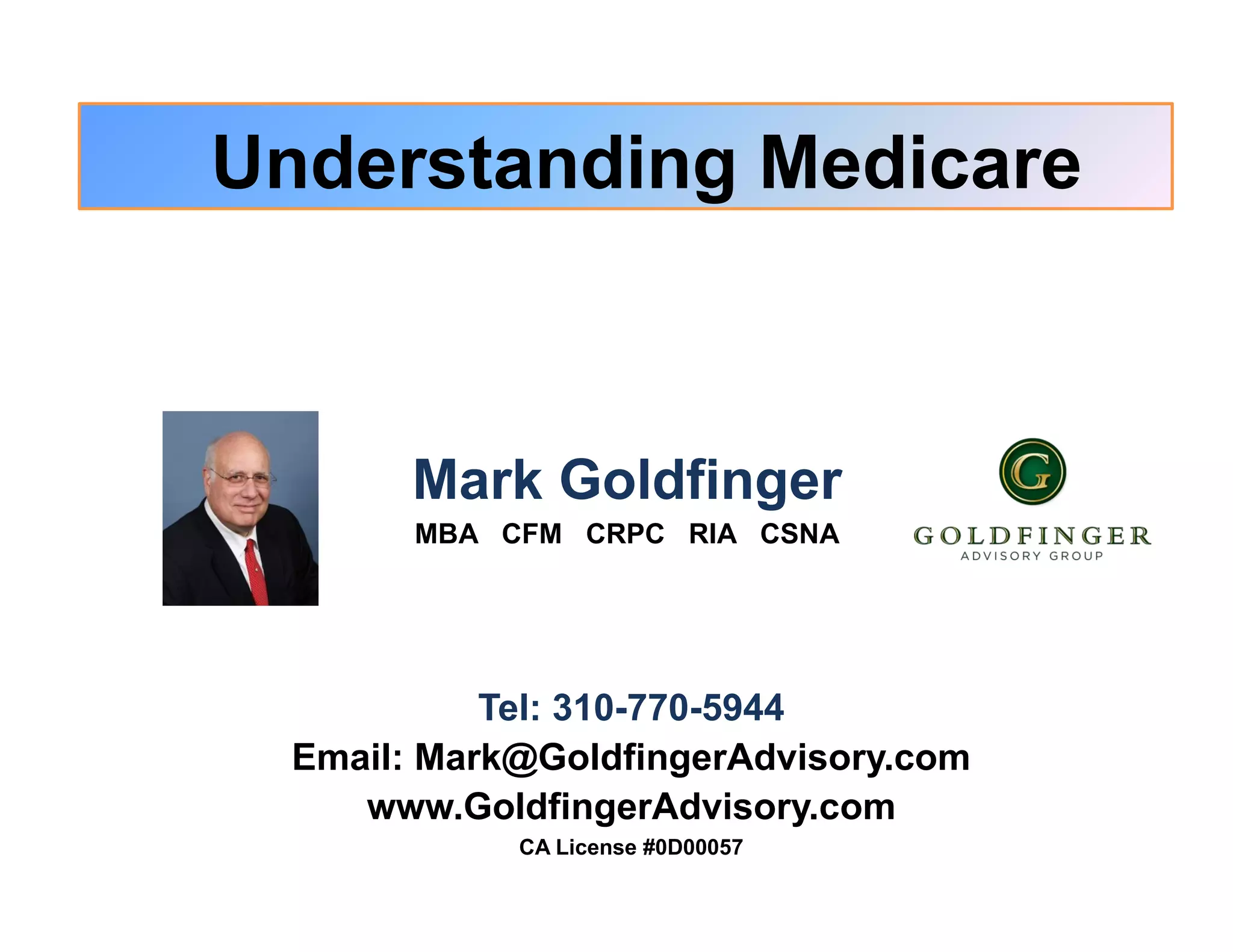 Understanding Medicare | PPT