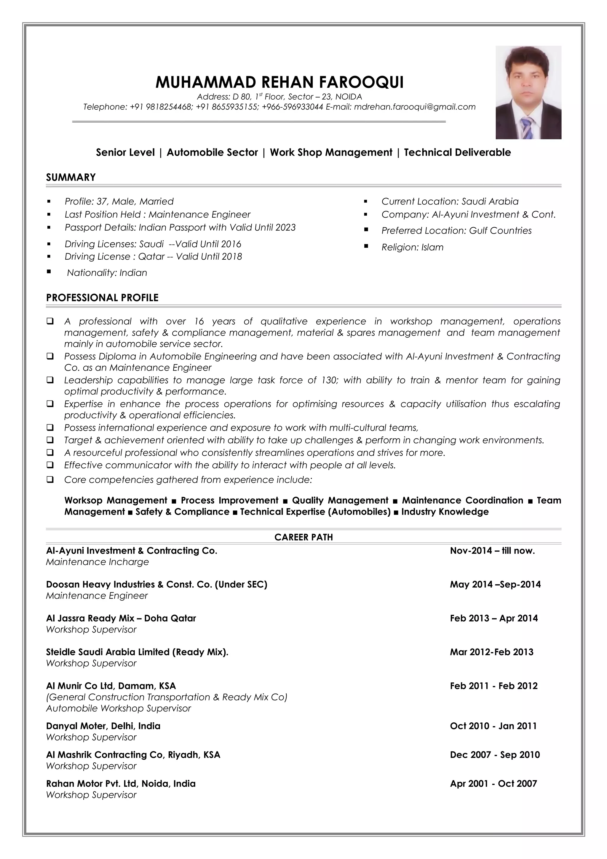 MY RESUME.MD.REHAN FAROOQUI | DOC