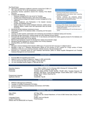 Vikrant_Dixit_TD_CV | PDF | Databases | Computer Software and Applications