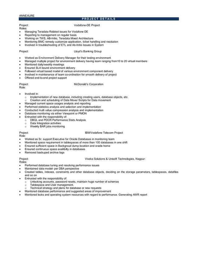 Vikrant_Dixit_TD_CV | PDF | Databases | Computer Software and Applications