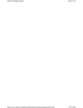 Mentor Protege Program Certificate of Completion | PDF