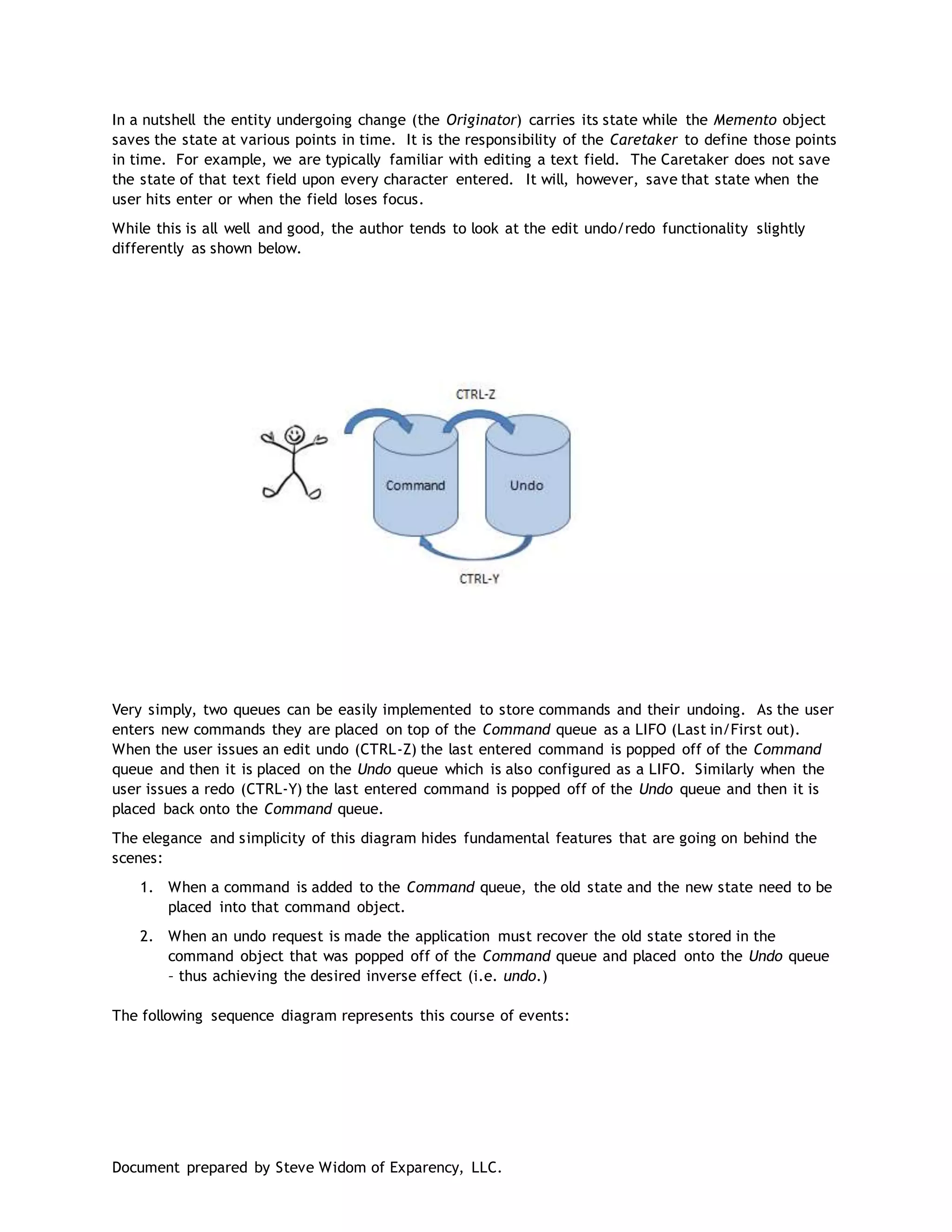 Memento Pattern Implementation | DOCX | Web Development | Internet