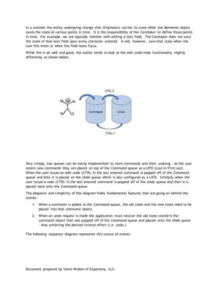 Memento Pattern Implementation | DOCX | Web Development | Internet