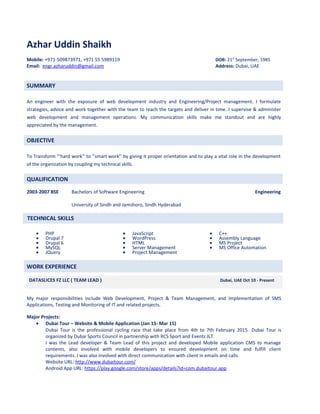 CV - Azhar-Shaikh-n | PDF